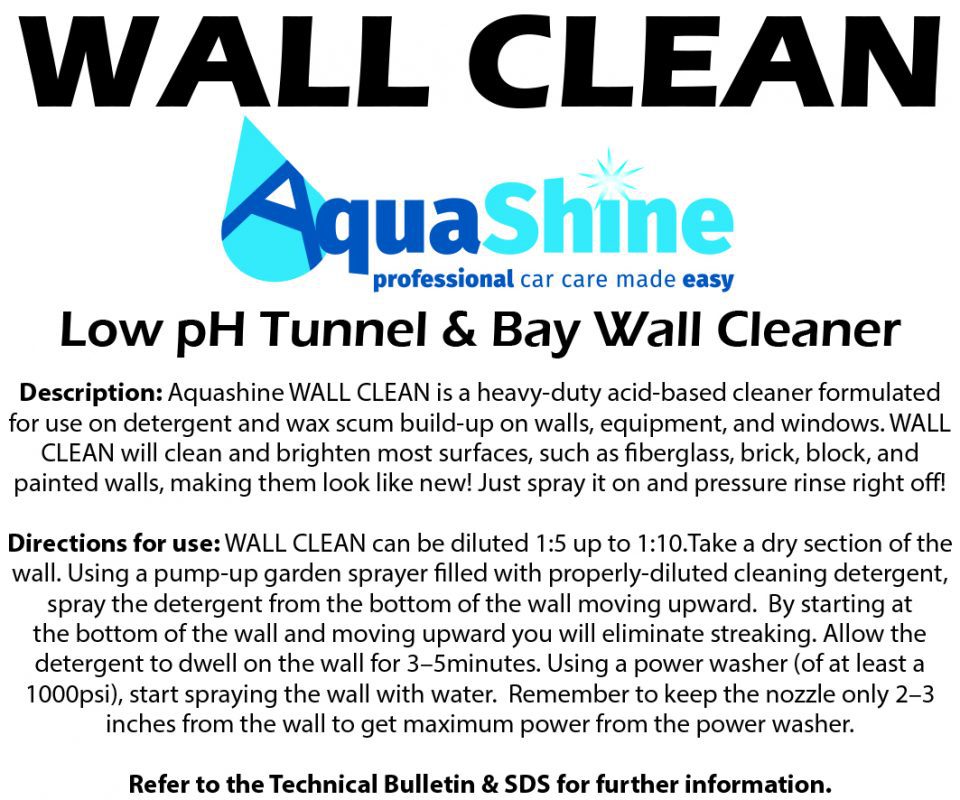 WALL CLEAN 2X5L – Aquashine by Castle Chemicals